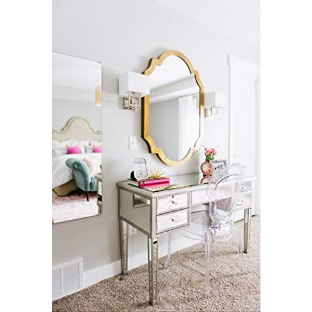 2xhome - Belle Style Ghost Chair Ghost Armchair Dining Room Chair - Armchair Lounge Chair Seat Higher Fine Modern Designer Artistic Classic Mold (Clear Bella X2)