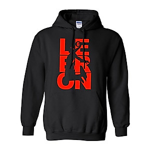 City Shirts L23 Fan Wear 6 Hoodie Sweatshirt (X-Large, Black w/Red)