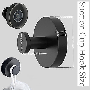 4 PCS Suction Cup Hooks for Shower Wall, Luxegrip No Drill Hook, Removable Reusable Stainless Steel Towel Hooks, Shower Hooks for inside shower, Kitchen, Glass Door, Window, Mirror, smooth tile