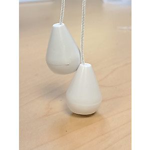 Cord Titler for Horizontal Blinds (Square HP White & Silver, Pack of 1)