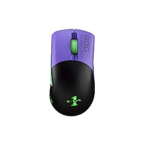 ASUS ROG Keris Wireless EVA Edition Gaming Mouse, Wireless Mouse with Tri-Mode connectivity, 16000 DPI Sensor, 7 programmable Buttons, PBT, hot-swappable Switch sockets, Paracord Cable