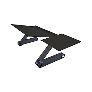 WorkEZ Keyboard and Mouse Tray ergonomic on-desk riser stand adjustable height angle negative tilt Raise computer keyboards to Standing Height sit stand-up standing accessories lift black