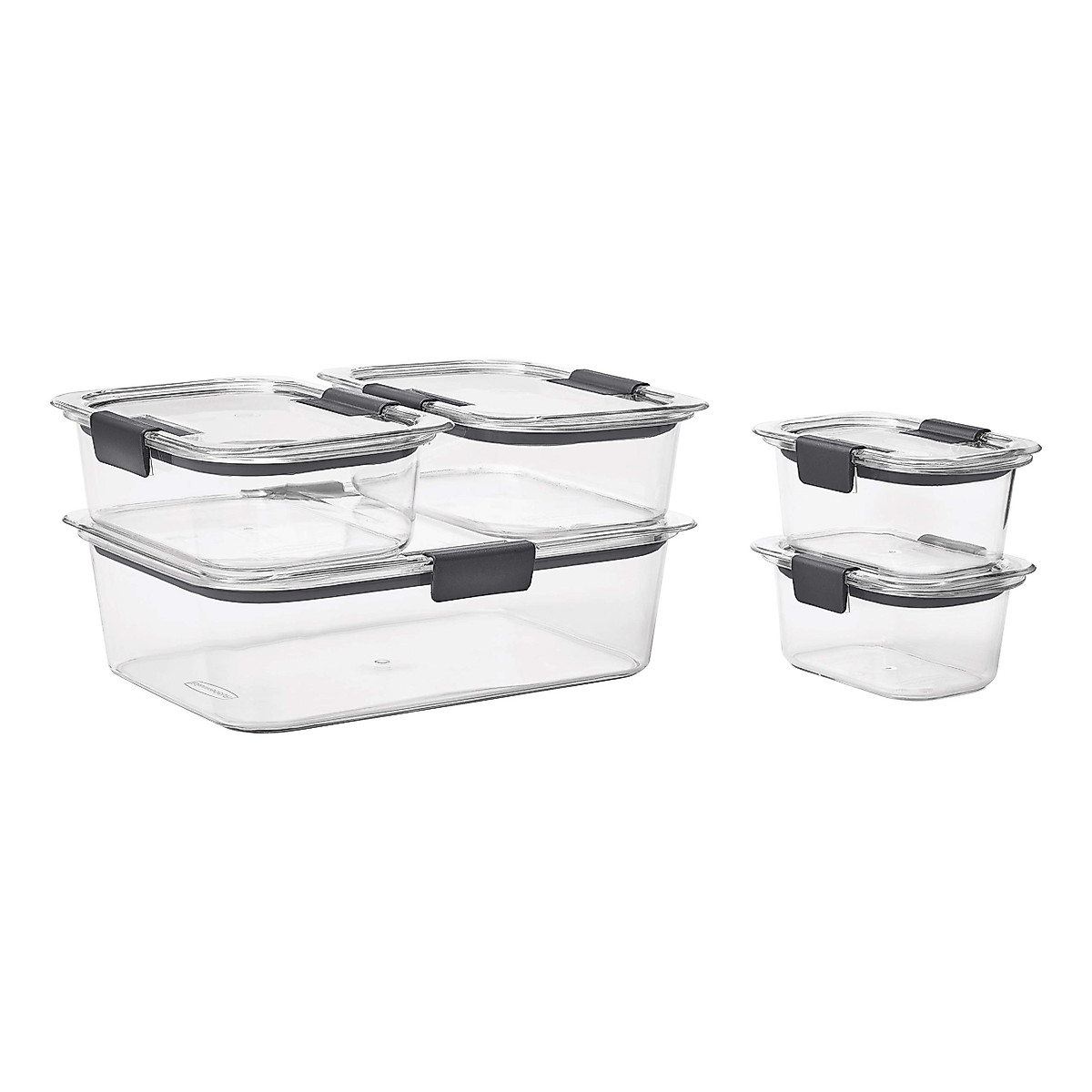 Rubbermaid Brilliance Leak-Proof Food Storage Containers Set (16 Pieces Total) | BPA-Free & Stain Resistant