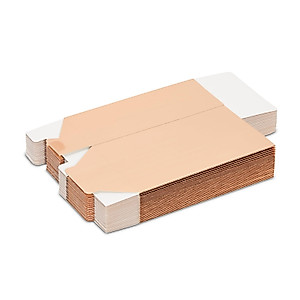 BLUE PANDA Rose Gold Party Favor Gift Bags, Goodie Boxes with Adhesive Stickers (24 Pack)