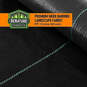 LAVEVE 3FT x 50FT Weed Barrier Landscape Fabric, 3.2oz Premium Heavy-Duty Gardening Weed Control Mat, Ground Cover for Gardening, Farming