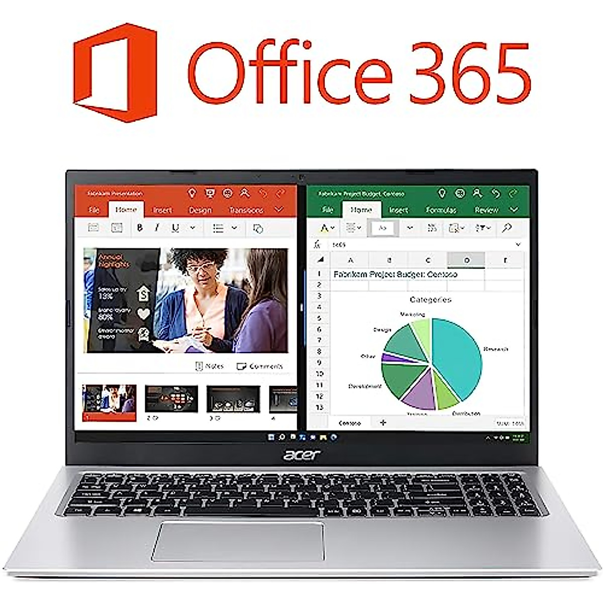 acer 2024 Newest Aspire 1 Slim Student Laptop Computer, 15.6" FHD Display, Intel Celeron Dual-core Processor, 4GB RAM, 128GB eMMC, 1-Year Microsoft 365, Business Laptop, Thin & Light, Win 11 Home S