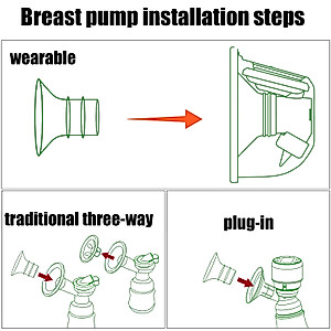 2pcs Flange Inserts, 17mm Silicone Breastpump Flange Insert Wearable Breast Pump Accessories Compatible with Medela/Spectra/TSRETE/Momcozy S9/S12/S9Pro/S12Pro