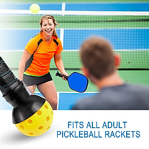 QOGIR Pickleball Ball Retriever 3 Pack, Easy Pickleball Ball Accessory to Pick Up Pickleball Balls without Bending Over, Attaches to Pickleball Paddle Bottom, Fits Any Pickleball Paddles, Black