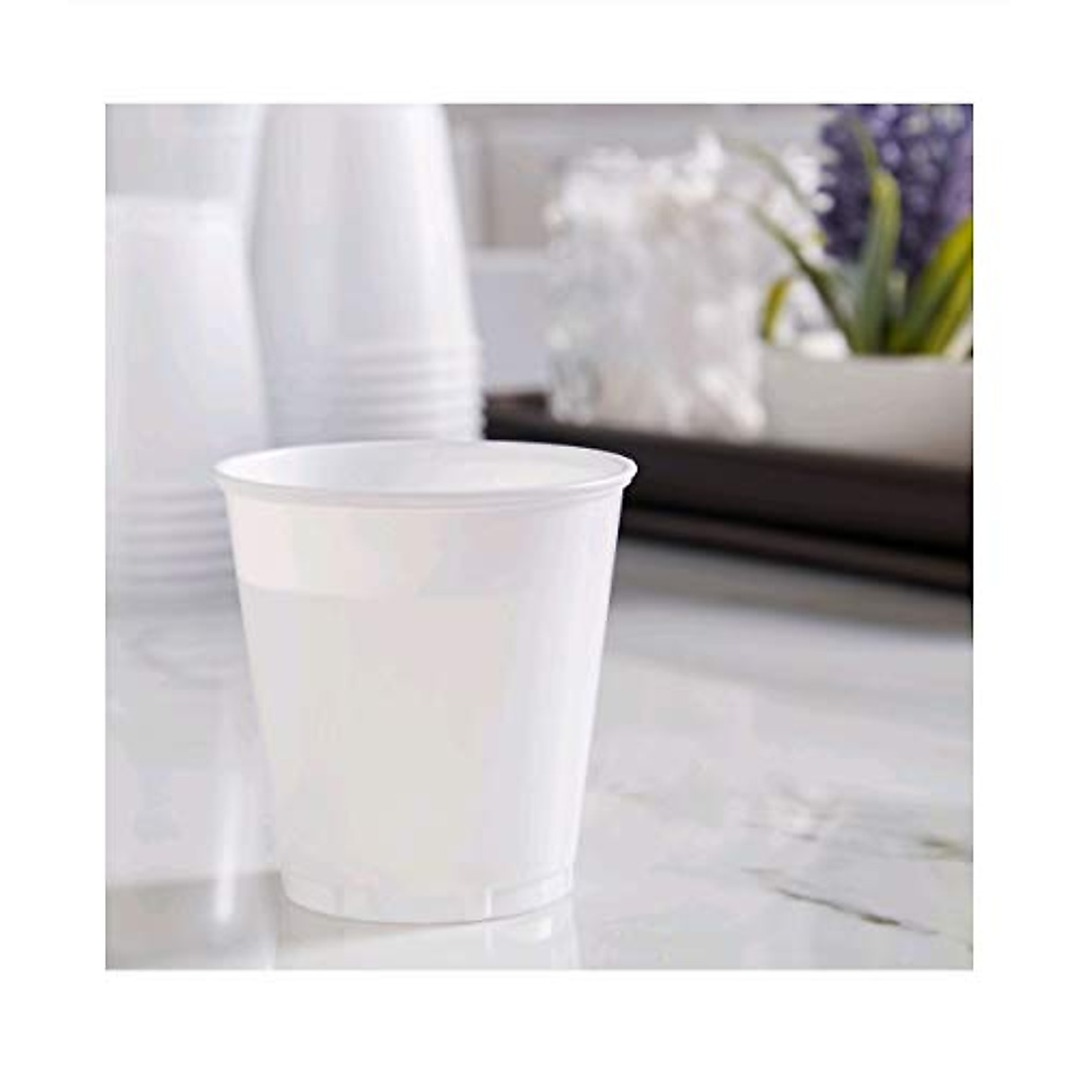 Bath Great Value 3 Oz White Plastic Cups, 100 Ct