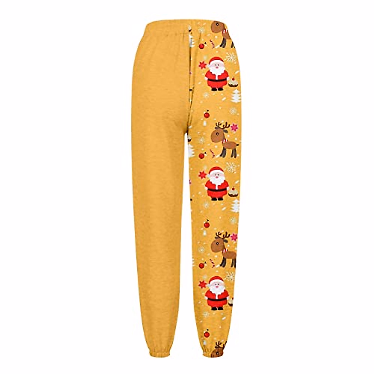 Plus Size Sweatpants,Womens Wide Leg Sweatpants Christmas Snowman Print Elastic Waisted Workout Active Joggers Drawstring Wide Leg Sweatpants Christmas Tree Print W XL