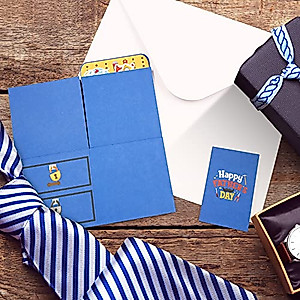 Mosailles Birthday Card For Men Christmas Greeting Card Thank you Gift Card For Dad Husband Grandfather Brother Best Dad Ever 3D Tool Box Pop Up Card Father's Day With Envelopes