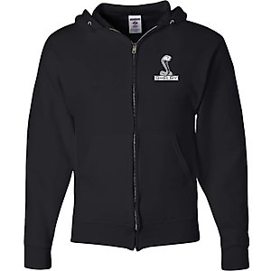 Ford Shelby Cobra Pocket Print Full Zip Hoodie, Black XL