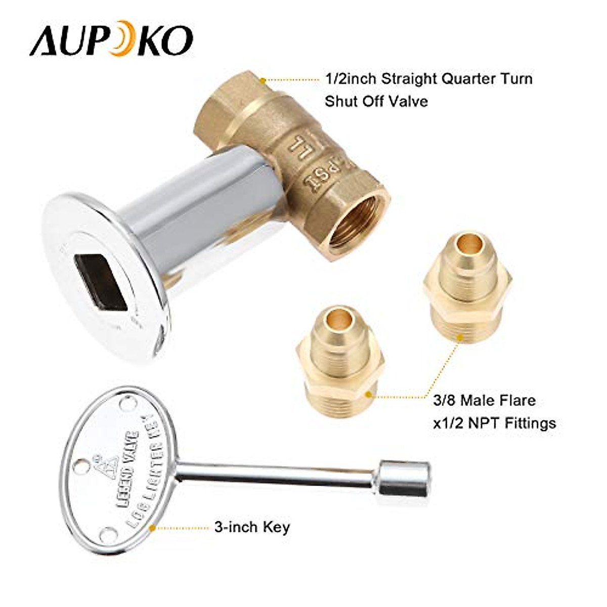 Aupoko Fire Pit Installation Kit with 90K BTU Propane Gas Valve Control ...