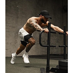 Leidowei Men Quick-Drying Breathable Mesh Running Shorts, Training Double-Layer Fitness Short Pants White S