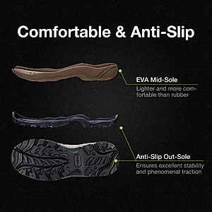 TIDEWE Hunting Boots Snake Proof for Men, Waterproof Insulated Warm Rubber Boots with Steel Shank, 5mm Neoprene Warm Durable Lightweight Outdoor Boots, Durable Work Boots for Farming Gardening Fishing