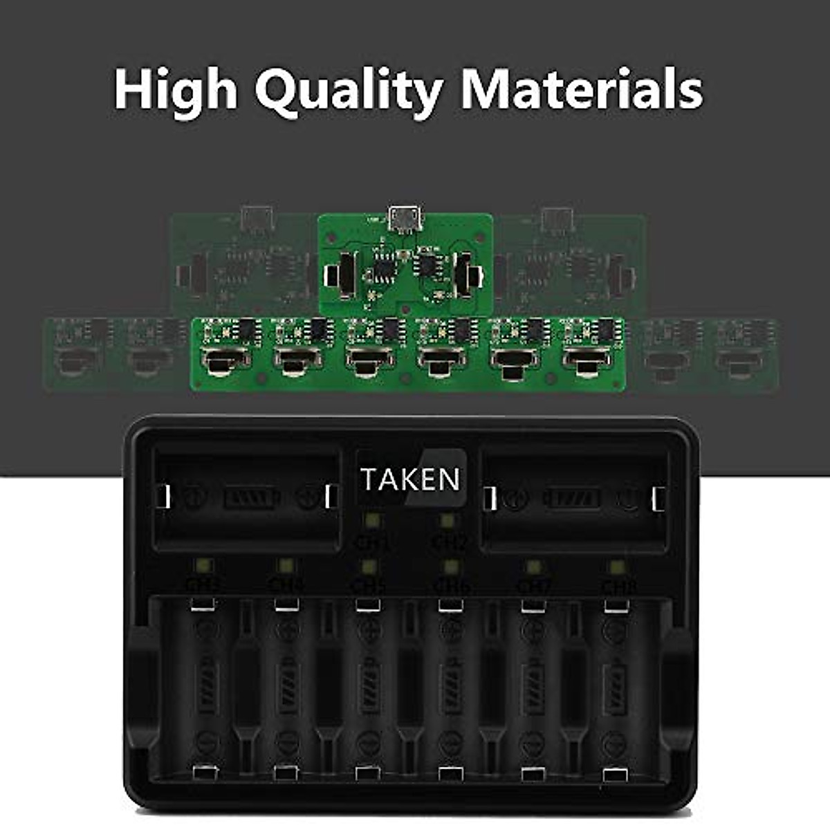Taken 16 Pack CR123A 3.7V 750mAh [ CAN BE RECHARGED ] Batteries and Charger for Arlo Cameras (VMC3030/VMK3200/VMS3330/3430/3530), Flashlight, Microphone