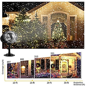 EFOBO Christmas Snowfall Projector Lights, White Snow Lights with Remote Control, Indoor Outdoor for Halloween Xmas Party Wedding Garden Landscape Decoration