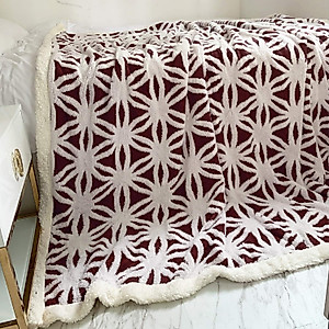 LOMAO Sherpa Fleece Blanket Fuzzy Soft Throw Blanket Dual Sided Blanket for Couch Sofa Bed (Rose Brown, 51"x63")