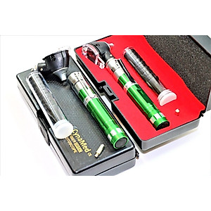 Premium 3.2V Pro Led Otoscope Set Fiber Optic with Hard Case Plus 1 Extra Bulb Cynamed