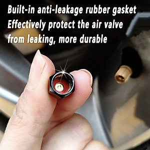 Sunflower Dog Paw Tire Valve Stem Caps Cover, 4 Pcs Metal Black Air Valve Cap, Aluminum Car Wheel Stem Caps, Universal Stem Covers for Cars, Trucks, Bikes, Motorcycles, Bicycles, Corrosion Resistant