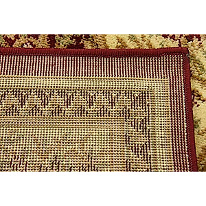 Unique Loom Versailles Collection Traditional Classic Medallion Motif Area Rug (4' 0 x 4' 0 Square, Burgundy/ Ivory)
