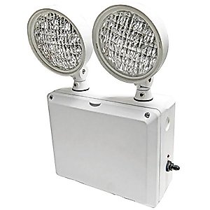 LED Emergency Light - Wet Location - 90 Min. Run Time - Adjustable Lamp Heads - 120/277V - Gray - Exitronix LEDRX-2-GR