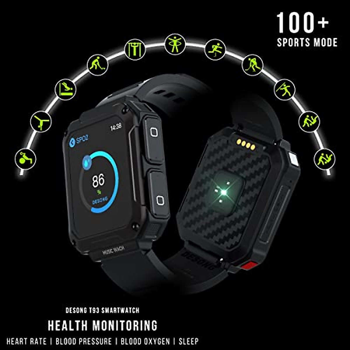 Desong Smart Watch with Earbuds,Watch Buds Smartwatch,3 in 1 Smart Watch Buit-in 4GB Memory,1.96" Smartwatches(Call Receive/Dial),Waterproof,Recording,Sleep Monitor,Fitness Tracker for iOS Android