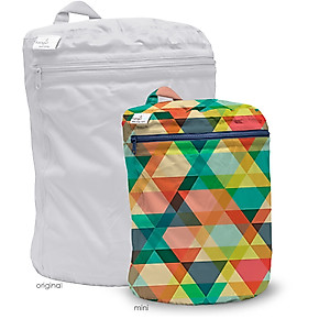 Kanga Care Wet Bag Mini Seam Sealed Waterproof 3D Dimensional for Baby Cloth Diapers, Travel, Beach, Pool, Gym, Swim | Finn