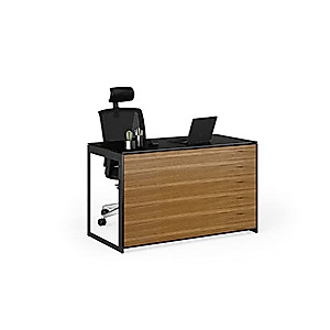 BDI Sequel 6108 Compact Desk Back Panel, Natural Walnut Wood