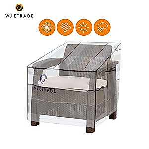 Patio Chair Covers, 2Pack, 28"Wx30"Dx36"H Dining Chair High Back Chair Cover, Heavy Duty Waterproof UV Resistant Outdoor Furniture Cover,Striped