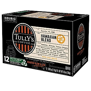Tully's Coffee Hawaiian Blend Keurig Single-Serve K-Cup Pods, Medium Roast, 72 Count