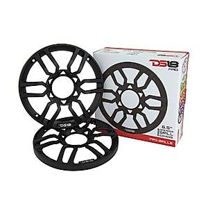 DS18 PRO-GRILL6 Speaker Cover - 6.5-Inch Car Audio Plastic Universal Speaker Grill Cover, Cover and Protect Your Speakers - Black - Set of 2