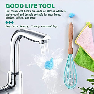 Lehirsy Silicone Thumb Wall Hook, 28 Pcs Creative Adhesive Thumb Cable Clip Key Hook Wall Hangers, Hanging Self Adhesive Hook, Multifunctional Nails-Free Utility Hooks Desk Wire Management Storage