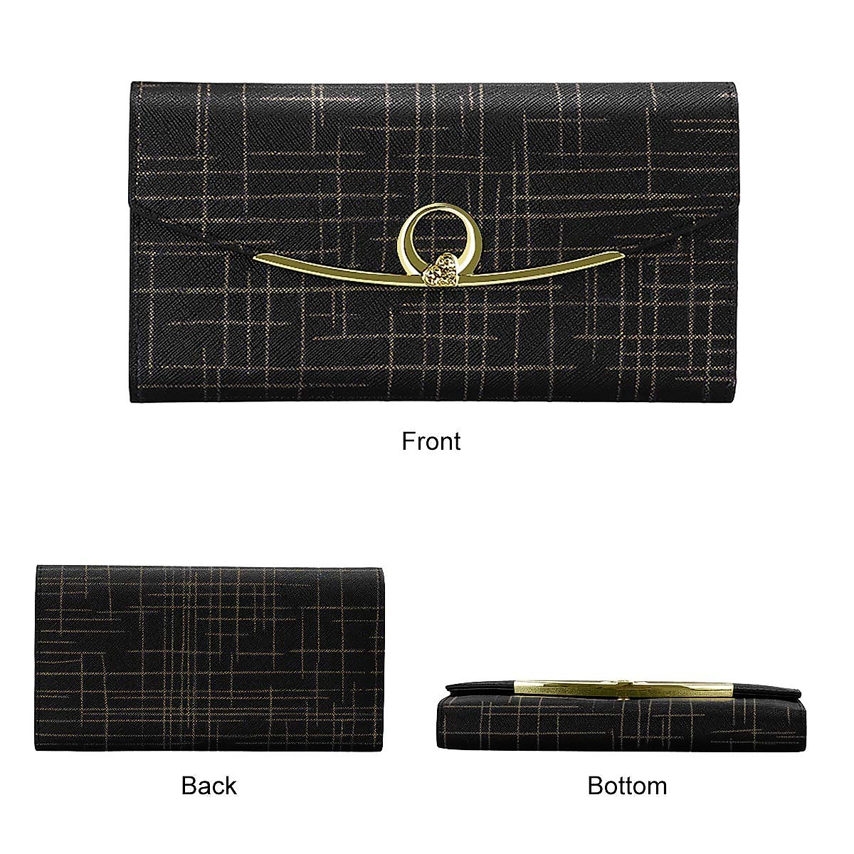 XEYOU Women Leather Wallet Trifold Clutch Wallet Purse Ladies Card Holder Cellphone Wallet for Women