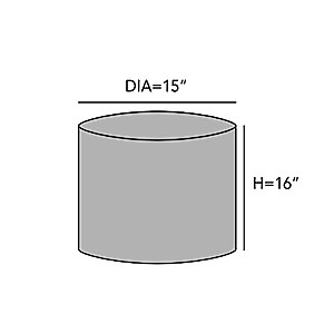 Covermates Keepsakes - Round Appliance Cover - Dust Protection - Stain Resistant - Washable - Appliance Cover-Black