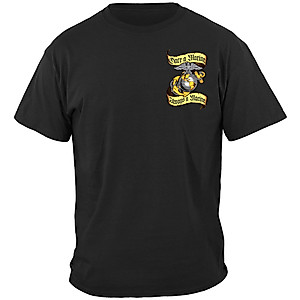 USMC Marine Corps Once A Marine Always A Marine T-Shirt Black X-Large