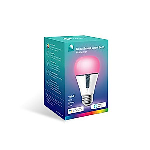 Kasa Smart Bulb, 850 Lumens, Full Color Changing Dimmable WiFi LED Light Bulb Compatible with Alexa and Google Home, A19, 9.5W,2.4Ghz only, No Hub Required 1-Pack(KL130)