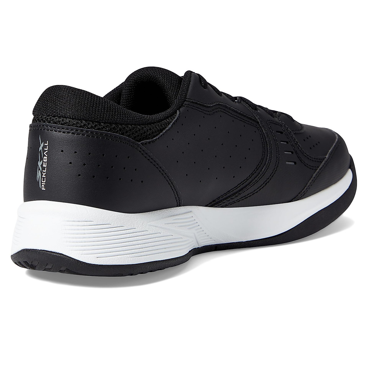 Skechers Men's Viper Court Smash-Athletic Indoor Outdoor Pickleball Shoes | Relaxed Fit Sneakers, Black/White, 10.5 X-Wide