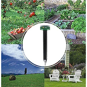 Senca Upgraded Version Solar Powered Sonic Mole Repellent Rodent Repellent Pest Deterrent, Chaser Mole, Gopher, Vole, Snake Repellent for Outdoor Lawn Garden Yards Pest Control (2)