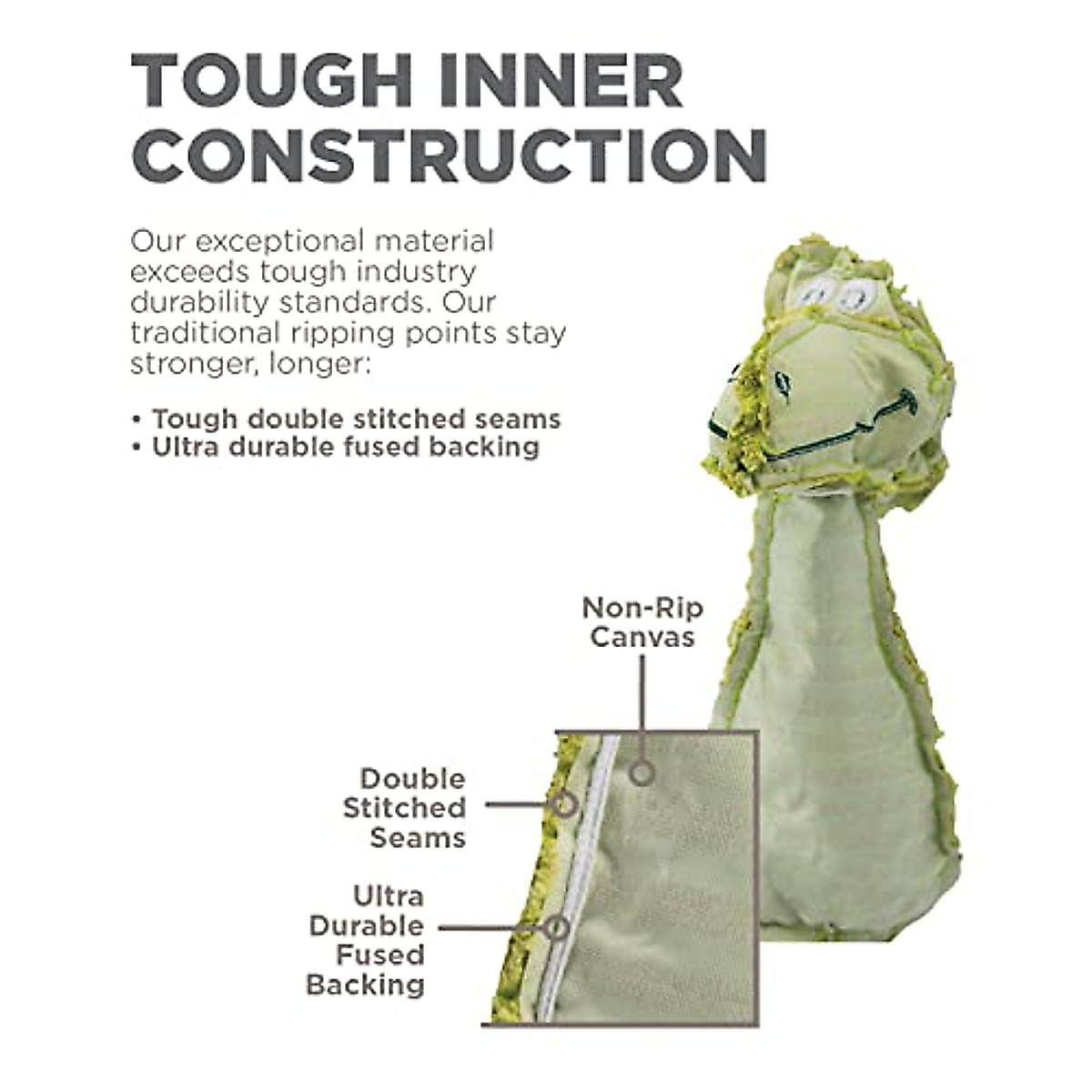 Outward Hound Thunda Tugga Bunny Plush & Squeaky Dog Tug Toy