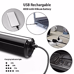 Suruid Super Bright LED Bike Light, USB Rechargeable Bicycle Headlight-5 Modes, Waterproof Bike Headlight, Waterproof Bike Headlight,Daytime Running Light,MTB Off-Road Cycling Commuting 1