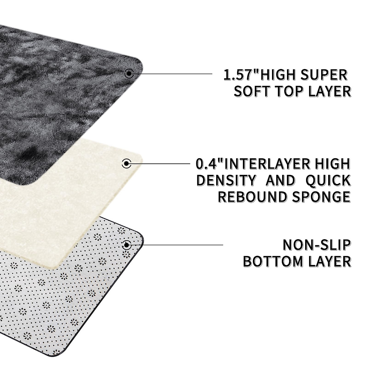 Sour Lemon 8x10 Area Rugs for Bedroom, Living Room Fluffy Rug, Large Area Rug Shag Shaggy Carpet Soft Plush Furry Bedside Rugs, Machine Washable Area Rugs for Kids Girls Boys Home Decor Anti Slip