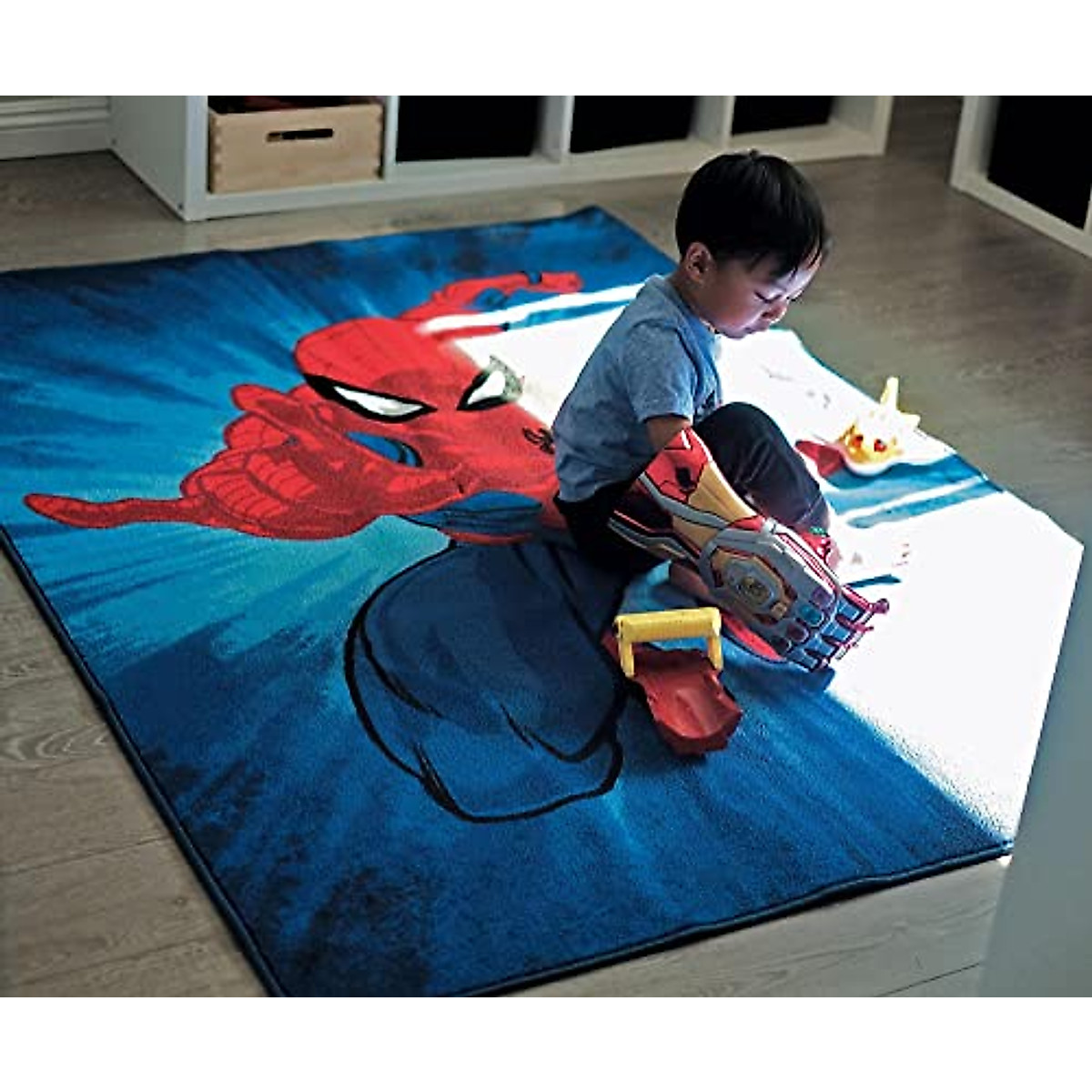 Marvel Spider-Man Classic Printed Area Rug | Indoor Floor Mat, Accent Rugs For Living Room and Bedroom, Home Decor For Kids Playroom | Comic Book Gifts And Collectibles | 72 x 52 Inches