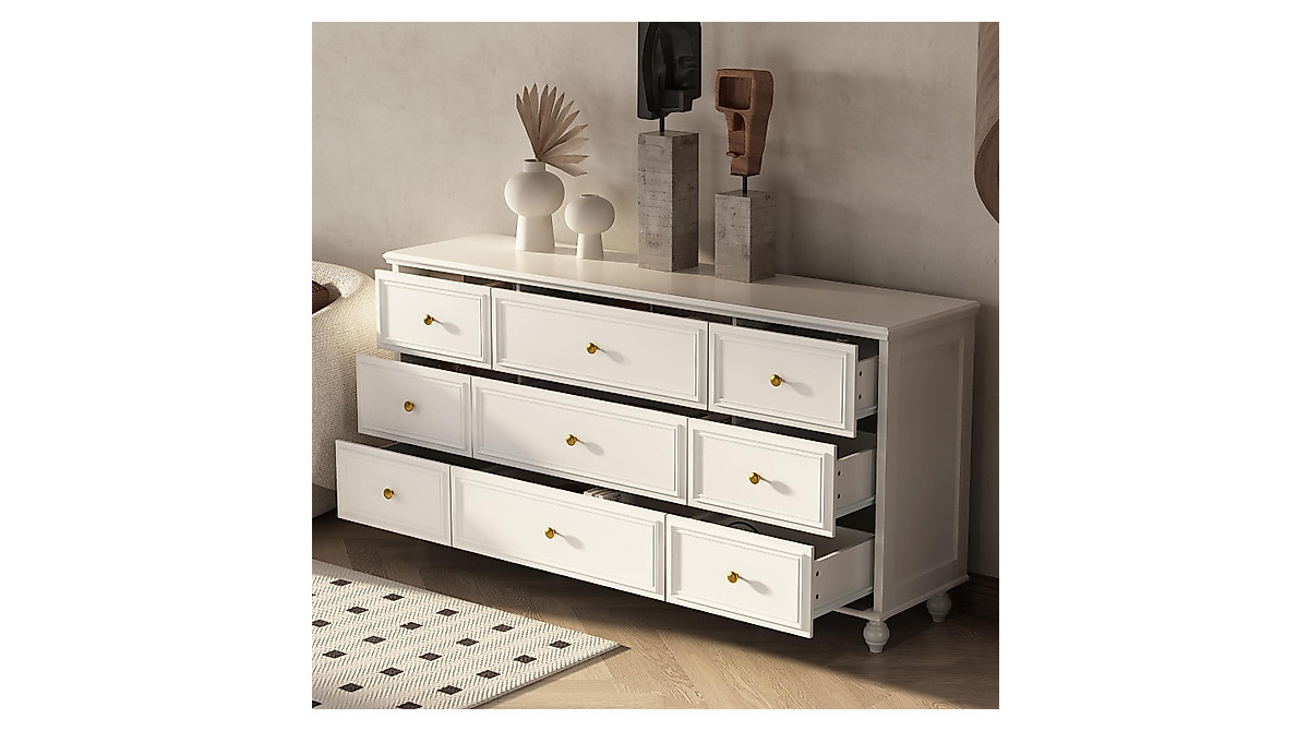 Modern Hitow 9 Drawer Dresser for Stylish Storage