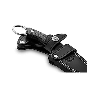 LionSTEEL H2 Karambit Style Fixed Blade EDC Hunting Hiking and Outdoor Knife, G10 and Micarta Handles, M390 Super Steel, Leather Sheath Included, Black G10