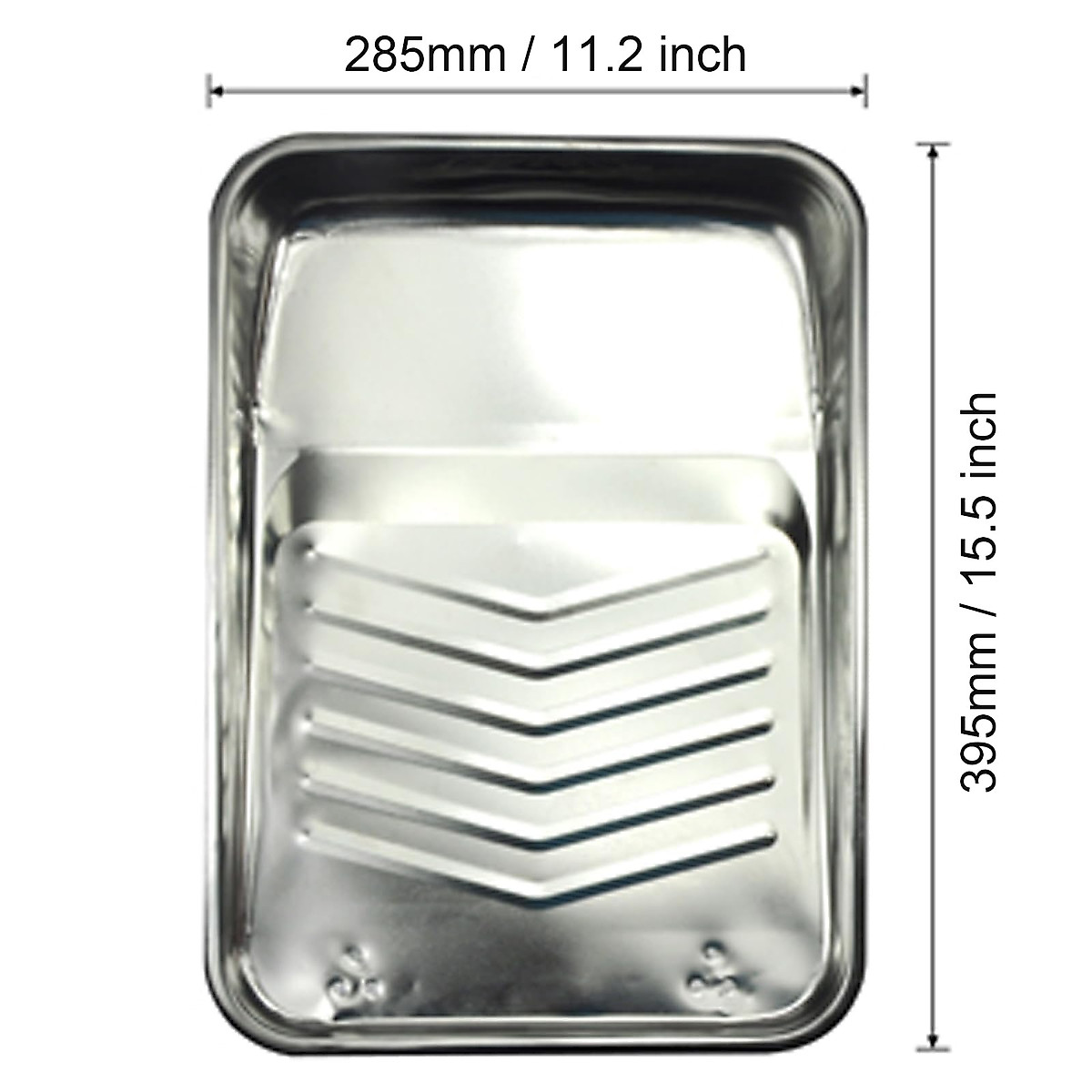 KINGORIGIN 1 Piece 9 Inch Metal Paint Tray with 10 Tray Liners, Paint Tray for Paint Roller, for Paint Brush, Paint Tray Liner Disposable for Home Wall Painting, DIY Painting Projects