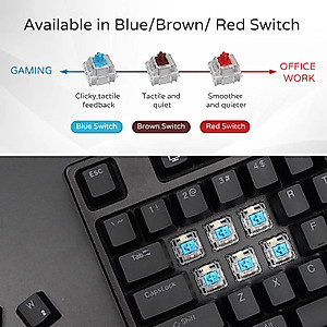 RK ROYAL KLUDGE RK987 Gaming Keyboard and Mouse, Wired Mechanical Keyboard 87 Keys and RGB Gaming Mice Combo, Programmable Computer Desktop Gaming Accessories, Brown Switches-Black Set