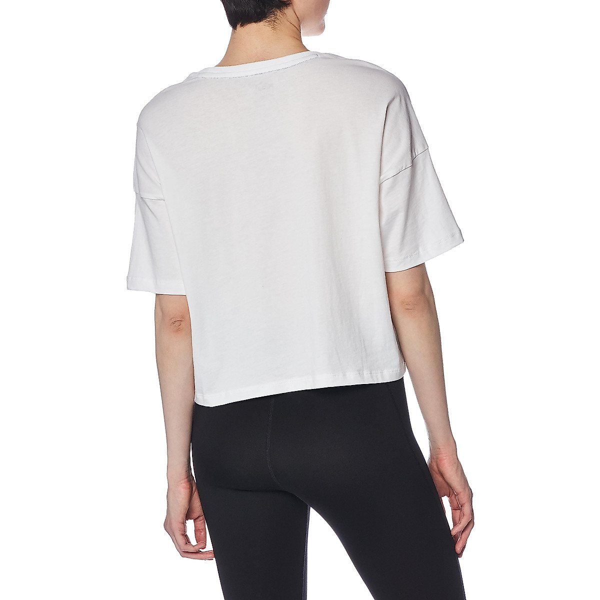 PUMA Women's Essentials Cropped Logo Tee, White, X-Small