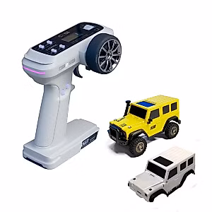 SoloGood LDARC RC Car X43 1:43 Scale RC Racing Car 1/43 4WD Mini Climbing Vehicle Car RTR 2.4G Mini RC Car for Adult RC Car hobbyist(Lemon Yellow)