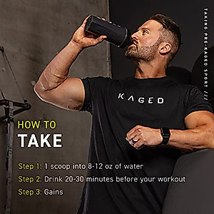 Pre Workout Powder; Kaged Muscle Pre-Kaged Sport Pre Workout For Men And Women, Increase Energy, Focus, Hydration, and Endurance, Organic Caffeine, Plant Based Citrulline, Mango Lime